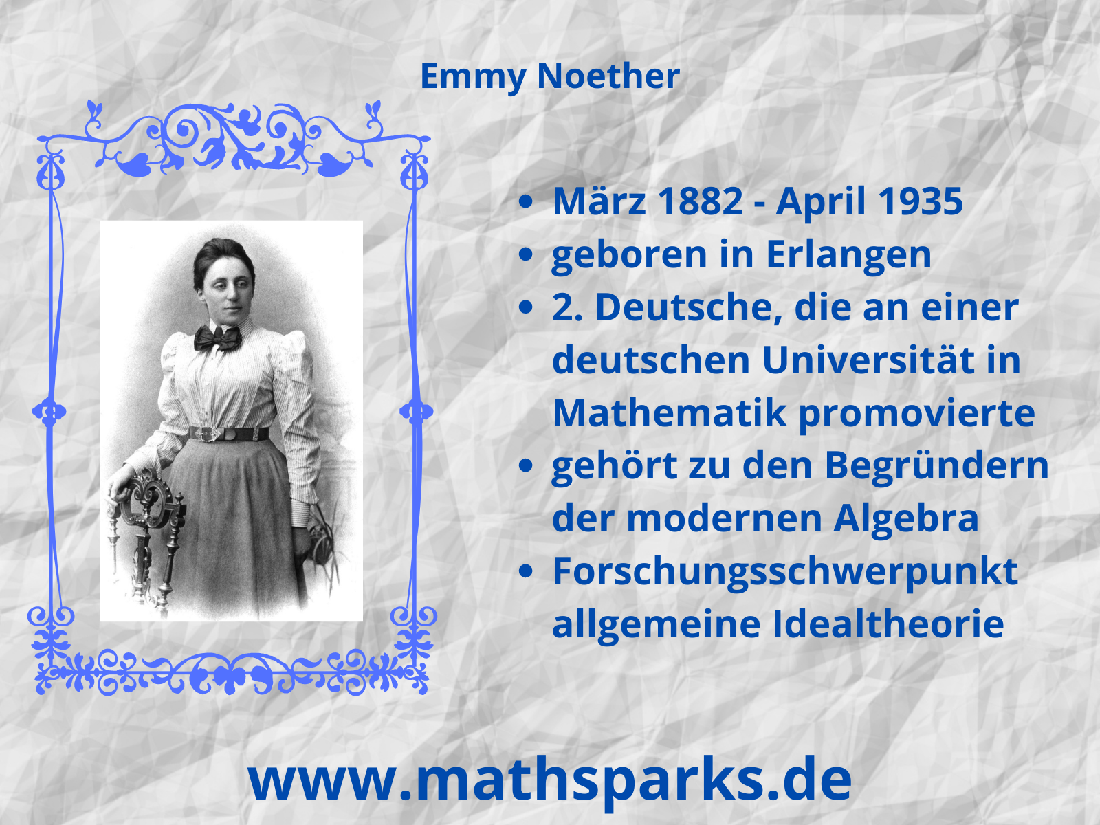 Emmy Noether – MathSparks